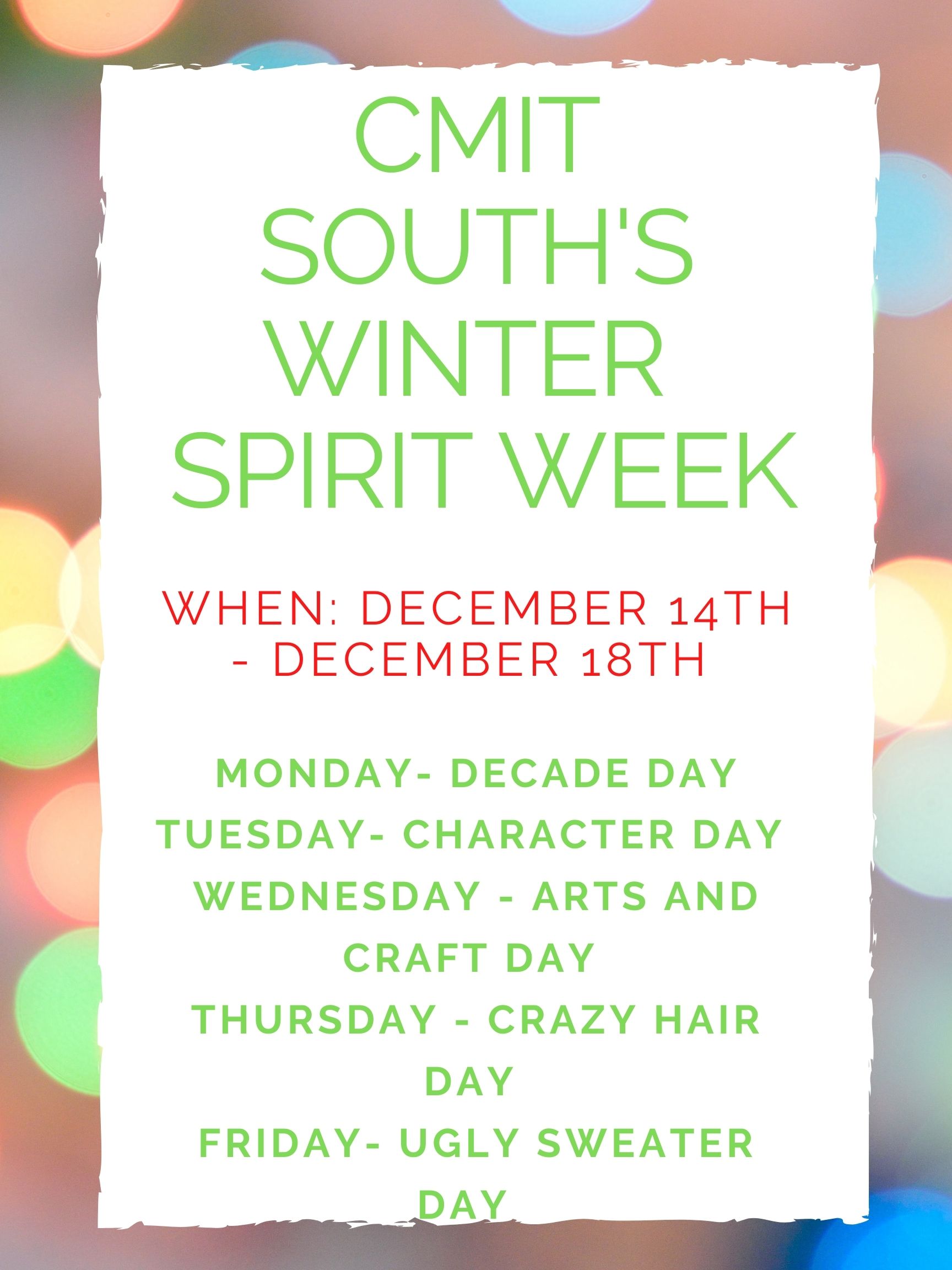 High School Winter Spirit Week